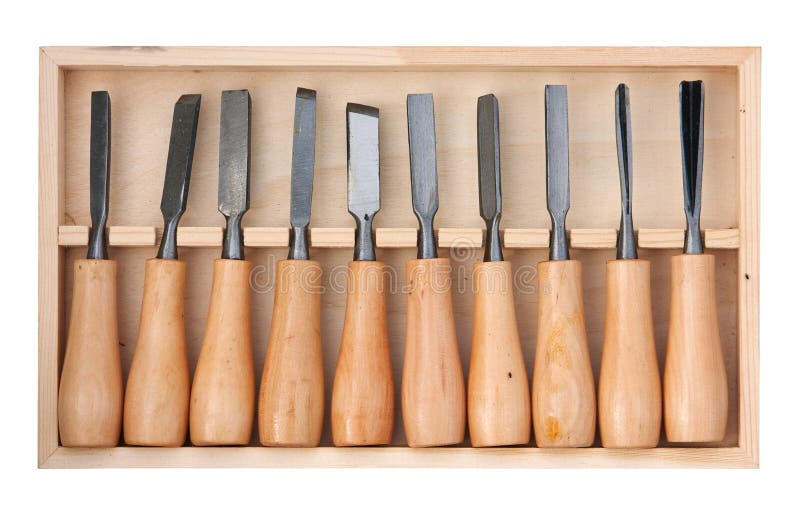 Beitelset stock foto. Image of houtbewerking, doos, namen - 14568074