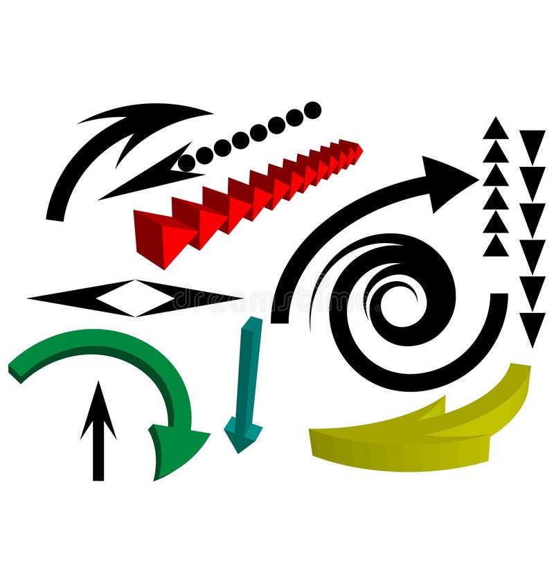 De Reeks van de pijl vector illustratie. Illustration of systeem - 19517666