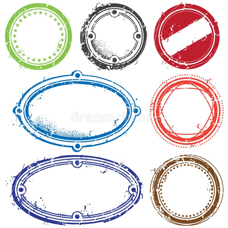 De Reeks van de zegel vector illustratie. Illustration of etiket - 27719700