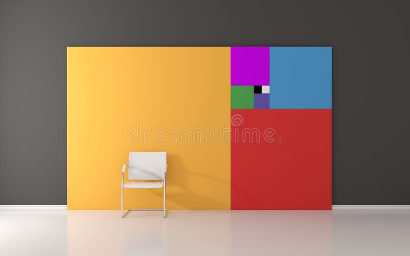 De Reeks Van Fibonacci Over Muur Stock Illustratie - Illustration of ...