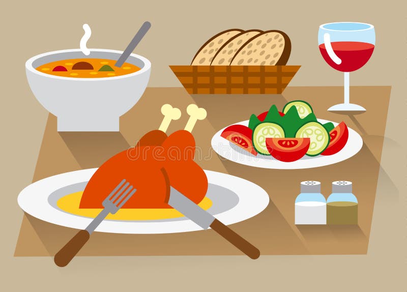 De Reeks Van Het Pictogram Van Het Restaurant Stock Illustratie ...