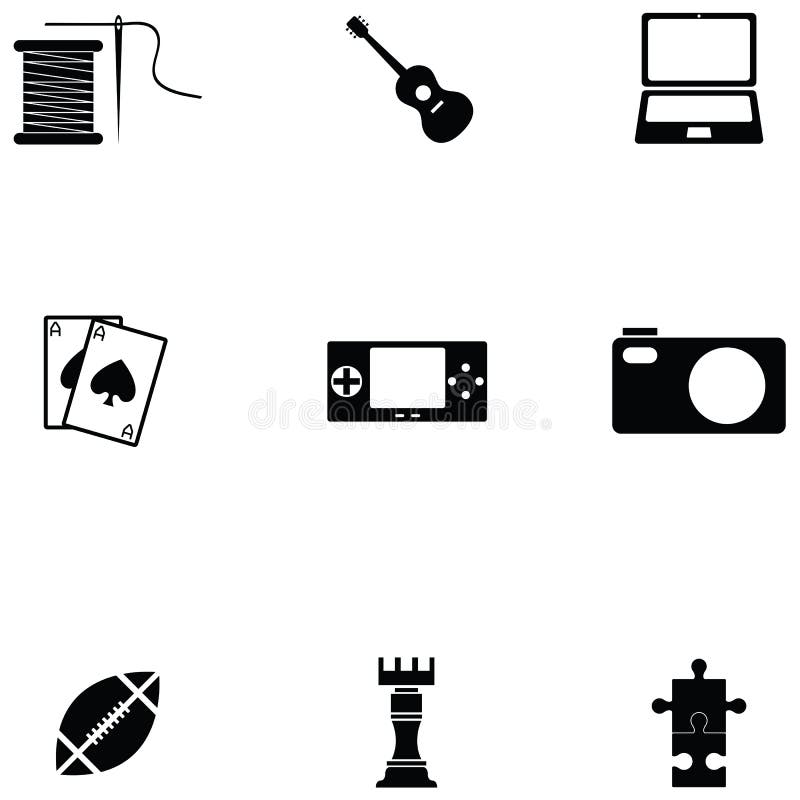 Het Pictogramreeks Van De Kunst & Van De Hobby Vector Illustratie ...