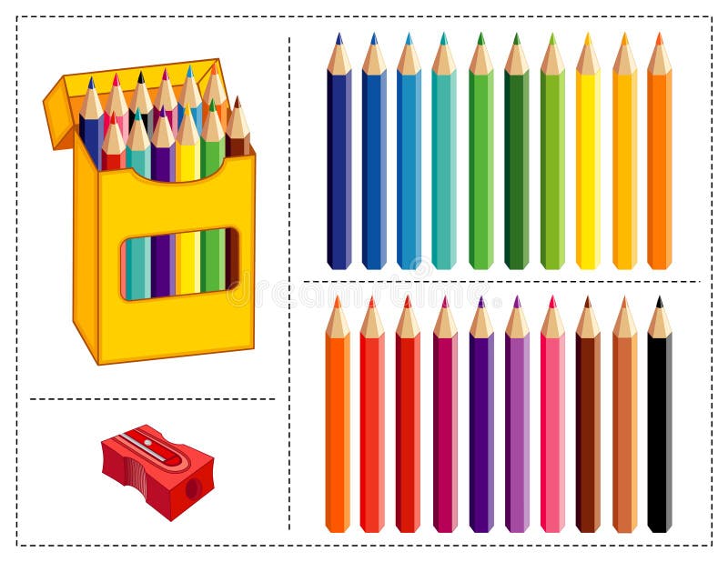 +EPS Het Frame Van Kleurpotloden Vector Illustratie - Illustration of ...