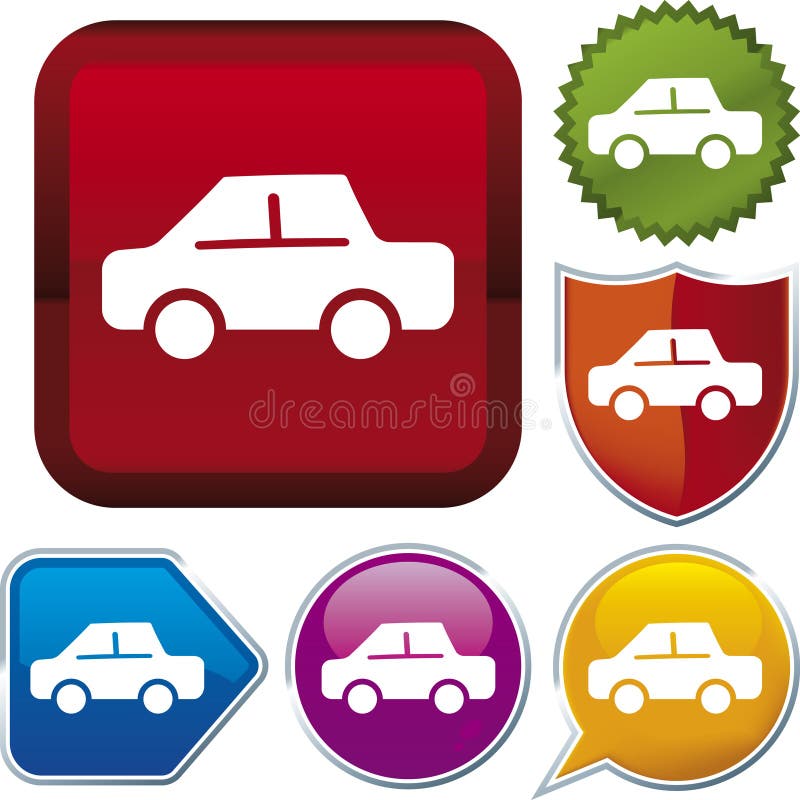 De Reeks Van Het Pictogram: Auto Vector Illustratie - Illustration of ...
