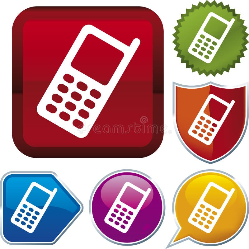 De Reeks Van Het Pictogram: Cellphone Vector Illustratie - Illustration ...