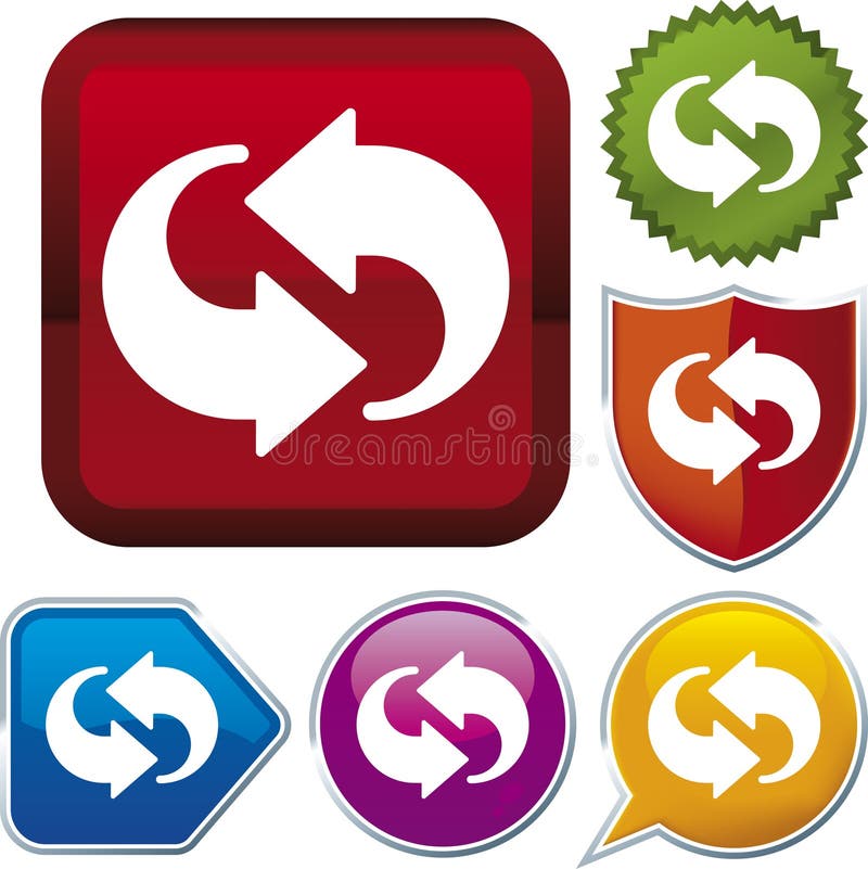 De Reeks Van Het Pictogram: Cyclus Pijlen Vector Illustratie ...