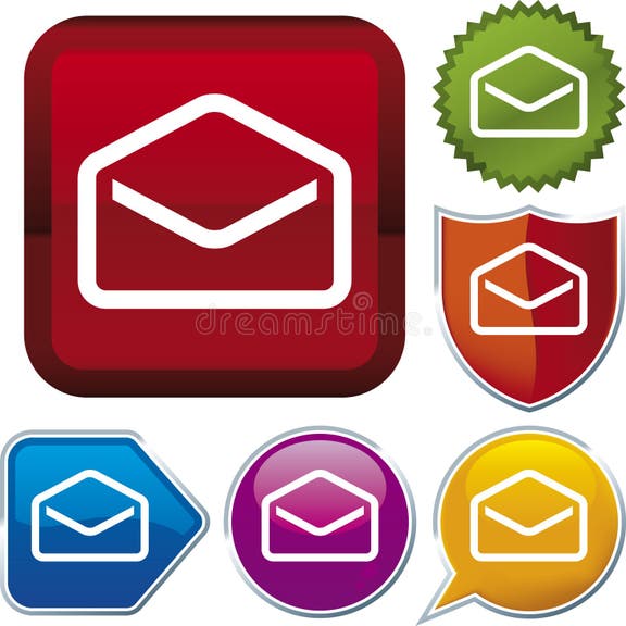 De Reeks Van Het Pictogram: Envelop Vector Illustratie - Illustration ...