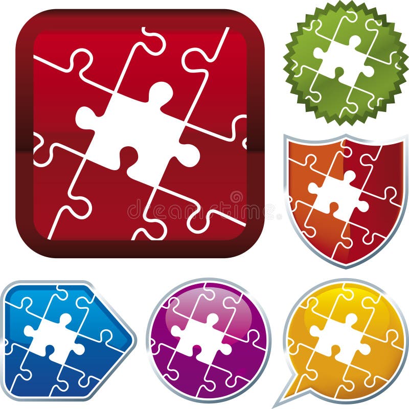 De Reeks Van Het Pictogram: Raadsel Vector Illustratie - Illustration ...