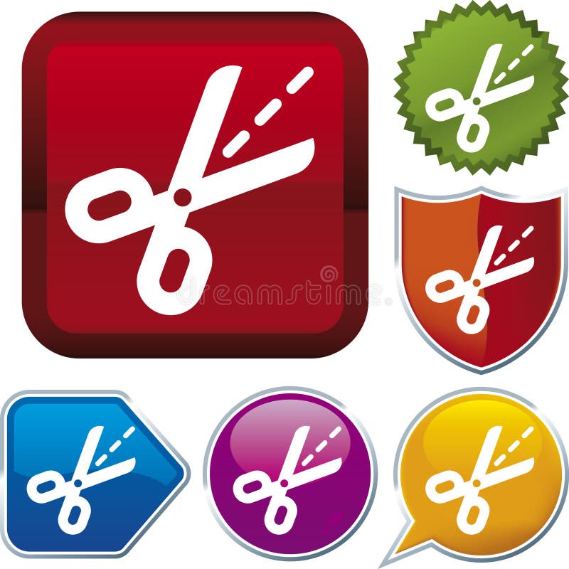 De Reeks Van Het Pictogram: Schaar Vector Illustratie - Illustration of ...