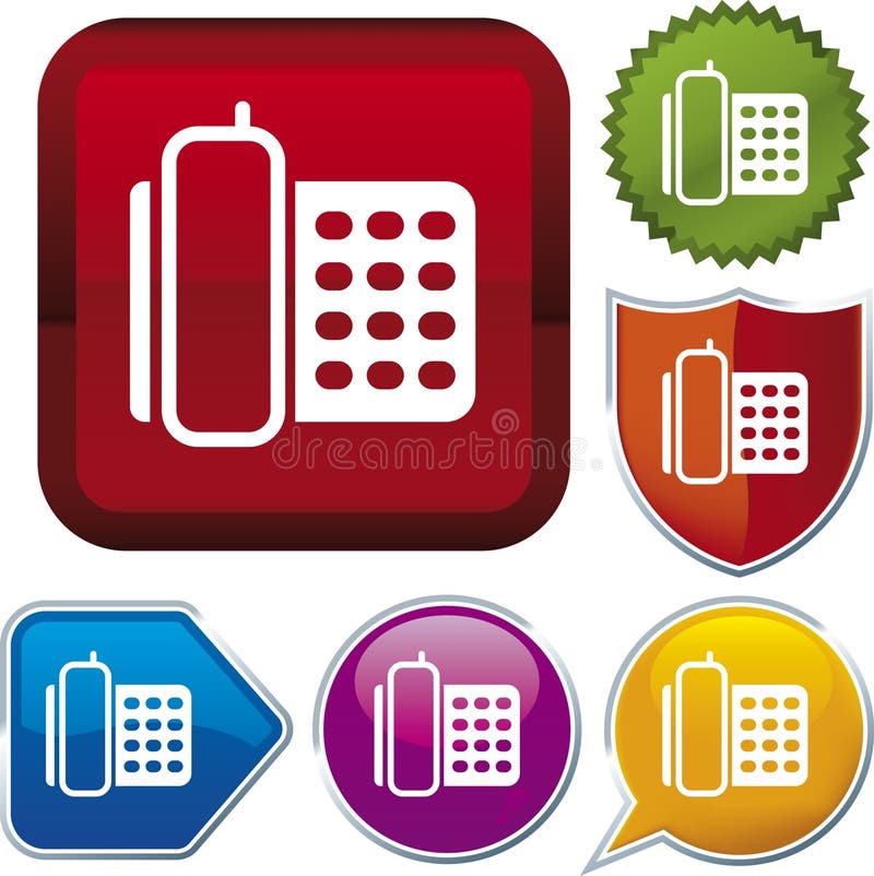 De Reeks Van Het Pictogram: Telefoon Vector Illustratie - Illustration ...