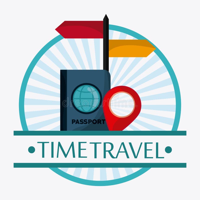 De Reeks Van Het Reispictogram Tijd Om Ontwerp Te Reizen Grafische ...