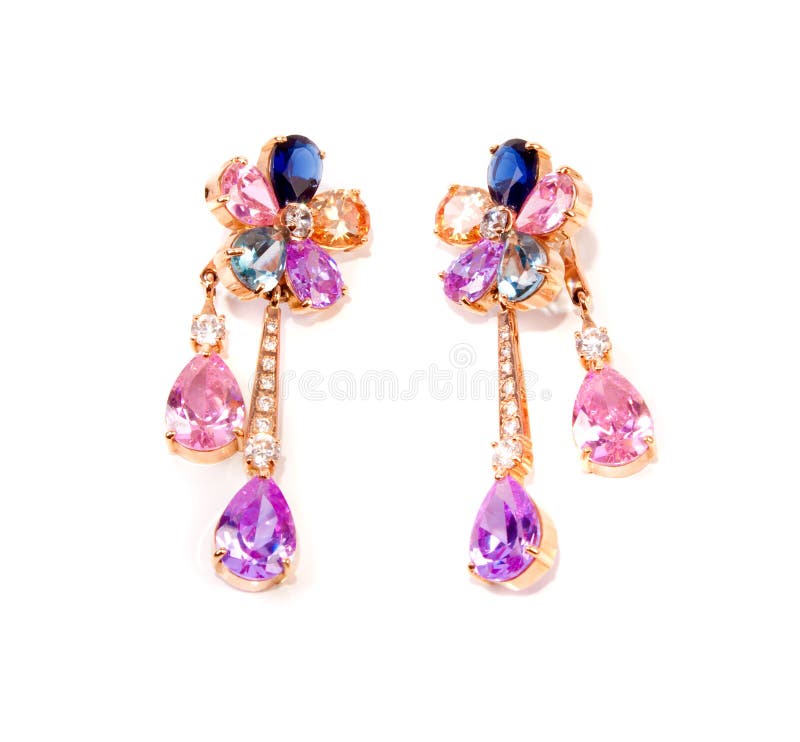 Zilveren Juwelen Met Gemmen Stock Afbeelding - Image of feest, voorwerp ...