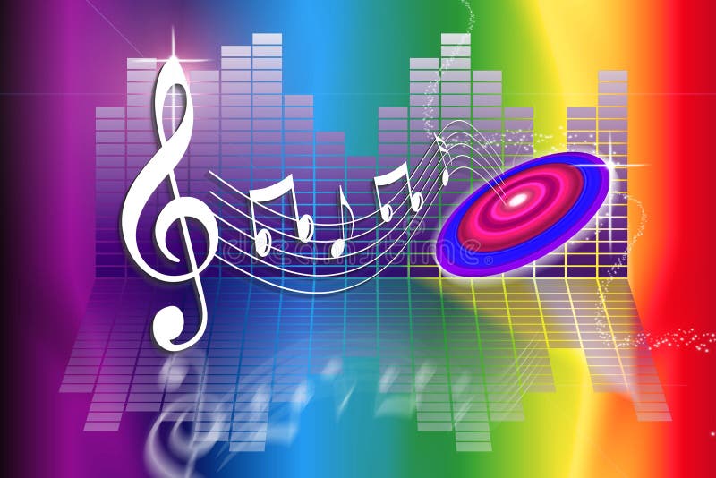 Regenboog Maakt Muziek stock illustratie. Illustration of zaken - 17367429