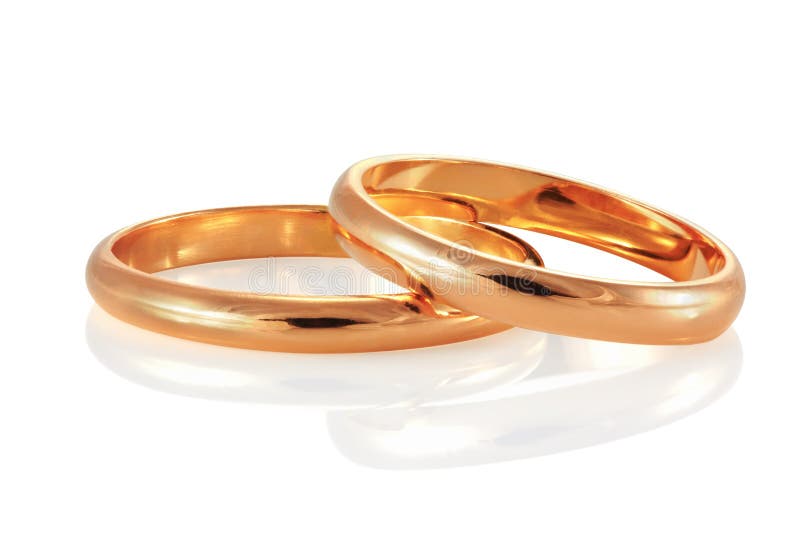 De Ringen Van De Gouden Bruiloft. Stock Foto - Image of band, eenheid ...