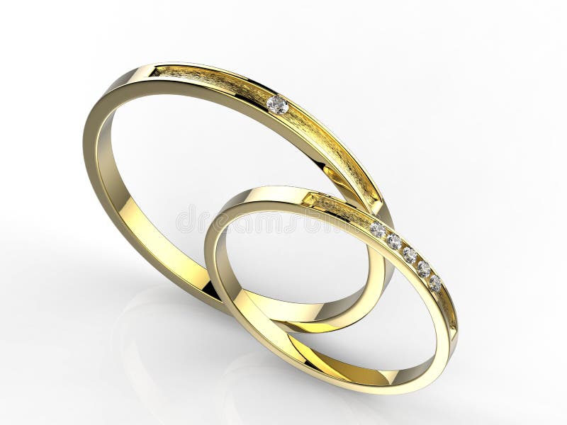 De Ringen Van De Gouden Bruiloft Stock Foto - Image of romaans ...