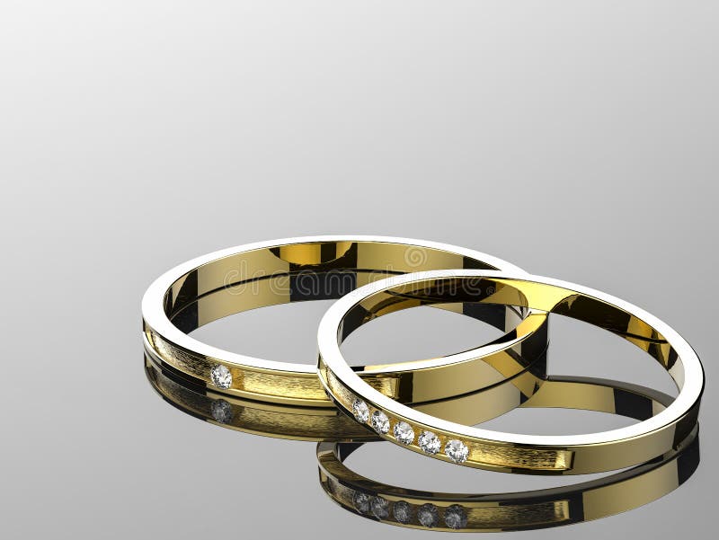 De Ringen Van De Gouden Bruiloft Stock Foto - Image of romaans ...