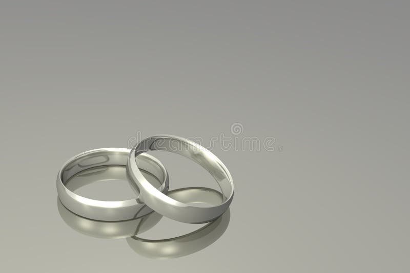 De Ringen Van De Zilveren Bruiloft Stock Illustratie - Illustration of ...