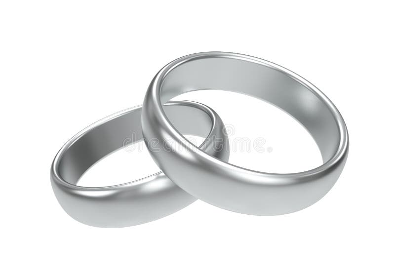 De Ringen Van De Zilveren Bruiloft Stock Illustratie - Illustration of ...