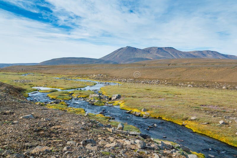 Gletsjerrivier stock afbeelding. Image of vlakheid, geul - 29517961