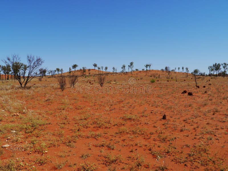 De Rode Aarde Van Het Australische Binnenland Stock Afbeelding - Image ...