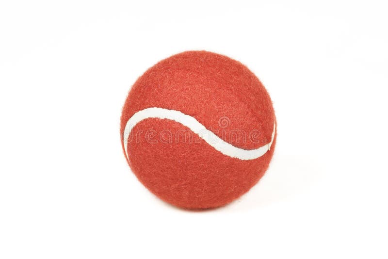 Rode tennisbal stock afbeelding. Image of spel, tennis - 1384077
