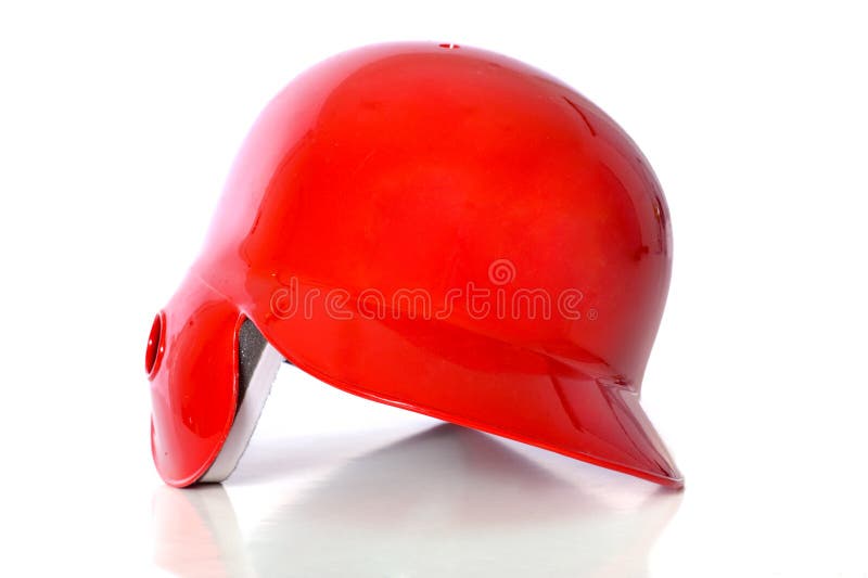 De Rode Helm Van Het Honkbal Stock Afbeelding - Image of achtergrond ...