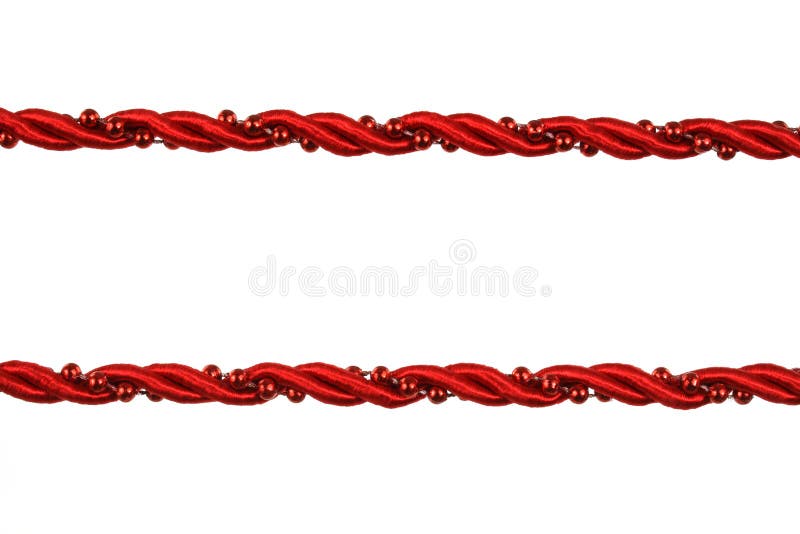 De Rode Koorden Parelen Versiering Stock Afbeelding - Image of groot ...