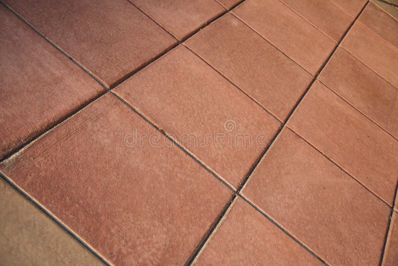 De Rode Vloer Van De Tegel Van De Klei Stock Foto - Image of hoek ...