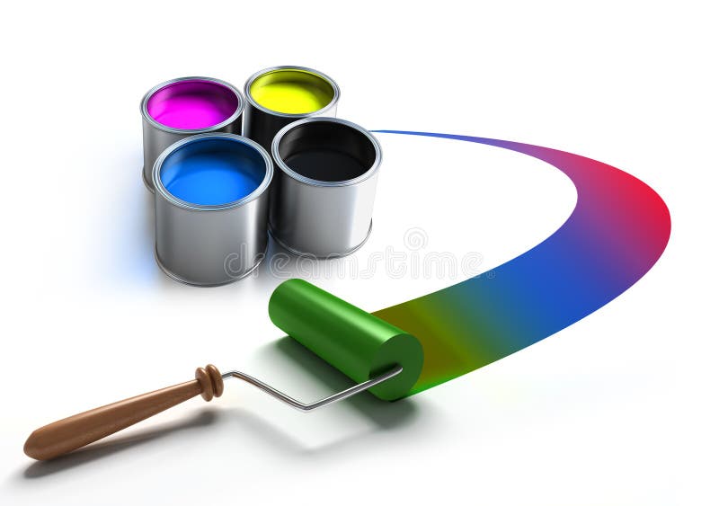 De rol van de verf stock illustratie. Illustration of wiel - 18100169
