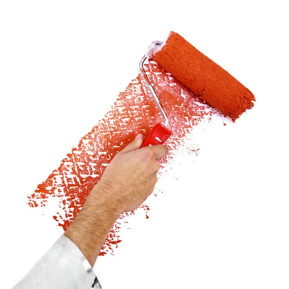 De rol van de verf stock foto. Image of bedrijf, koker - 22228424