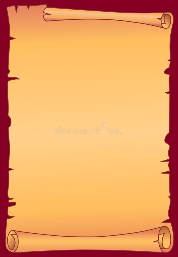 De rol van het perkament vector illustratie. Illustration of gevormd ...