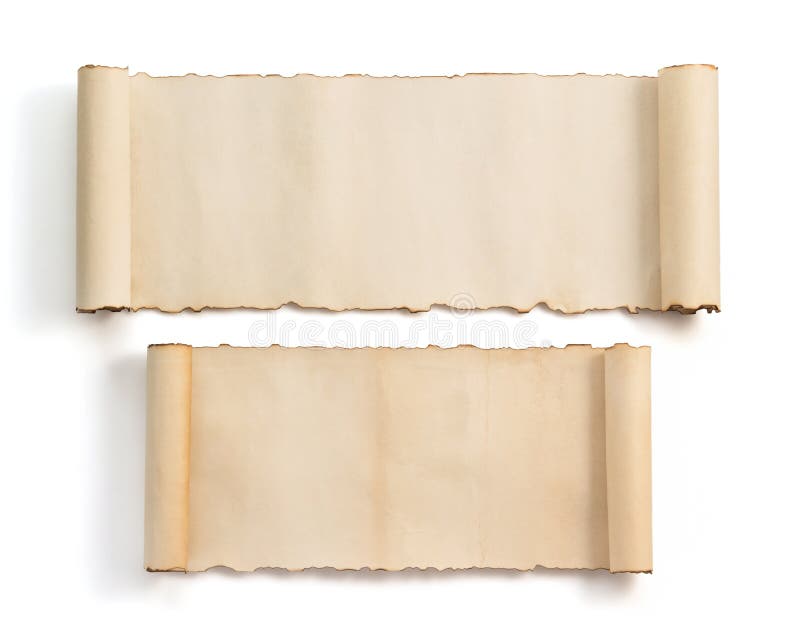 Perkamentrol op hout stock afbeelding. Image of banier - 58379139