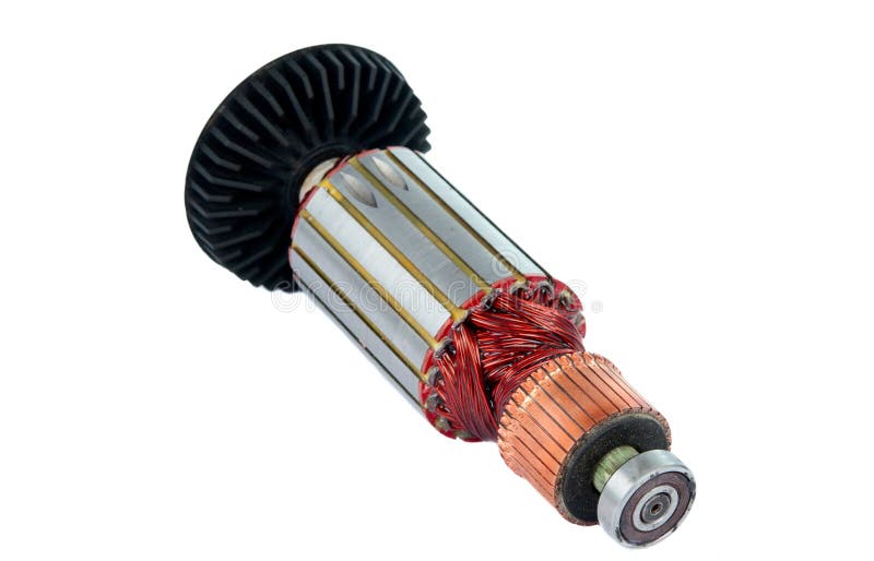 De Rollen Van Het Koper Binnen Elektrische Motor Stock Foto - Image of ...