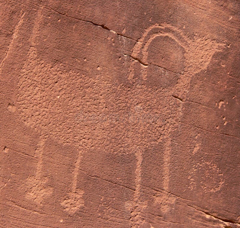 De Rotstekening Van De Schapen Van Bighorn Stock Illustratie ...