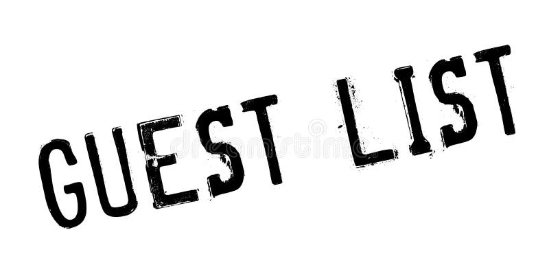 De Rubberzegel Van De Gastlijst Vector Illustratie - Illustration of ...