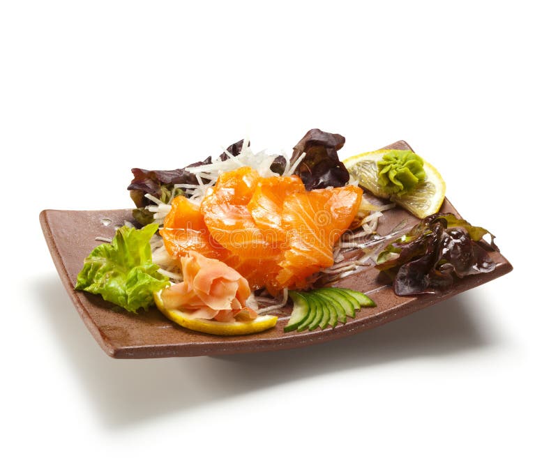 De Sashimi van de zalm stock afbeelding. Image of cultuur - 11840801