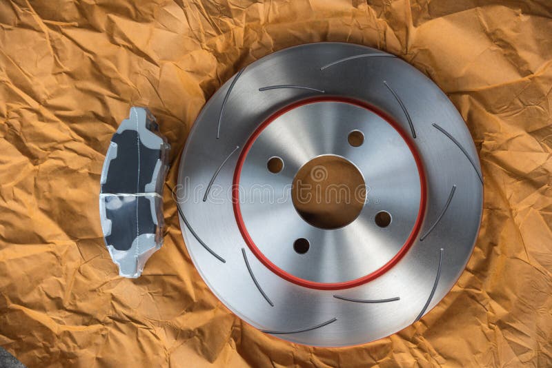De Schijfrem Het is Een Deel Van Autogebruik Voor Einde De Auto Stock ...