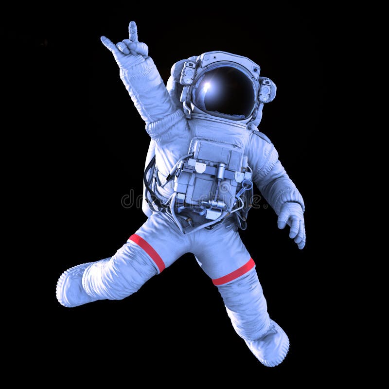 Schommelende Astronaut, 3D-weergave Stock Afbeelding - Image of ...
