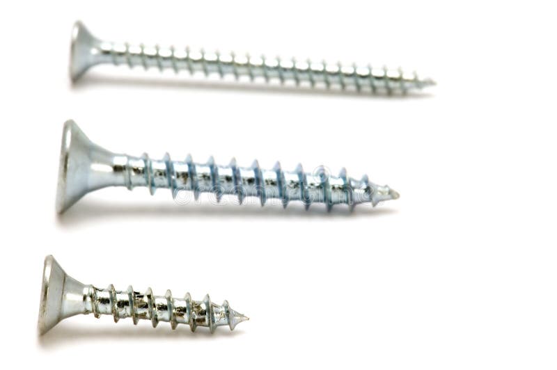 Verschillende Lenghts Van De Houten Schroeven Van Het Roestvrij Staal ...