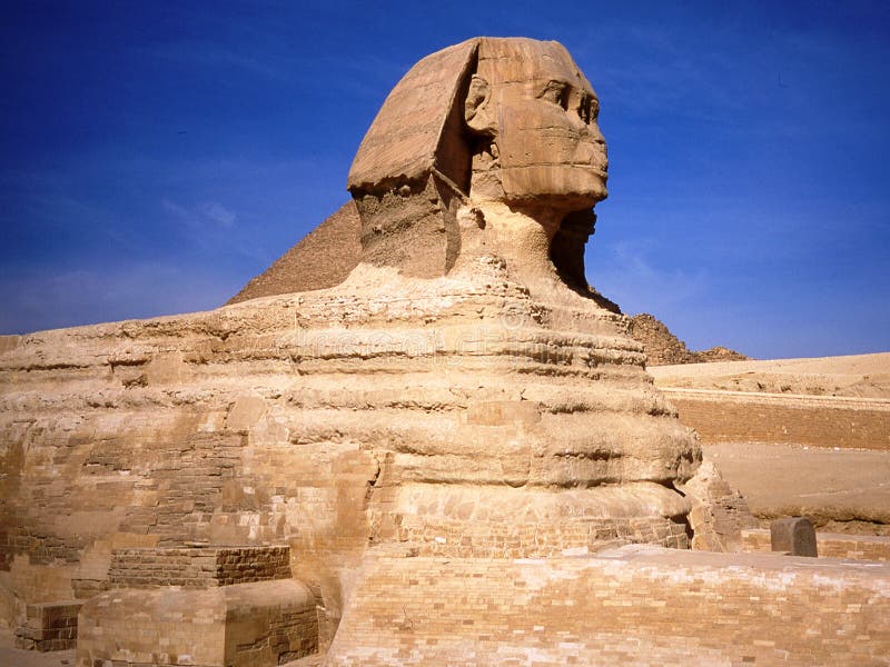 De Piramide En De Sfinx Van Cheops in Egypte Stock Foto - Image of ...