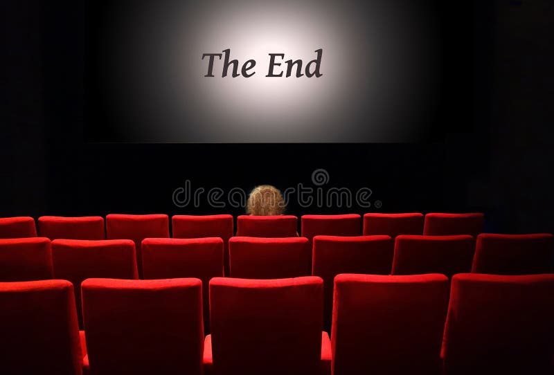 De Voorstelling is Afgelopen Stock Afbeelding - Image of stoelen, film ...