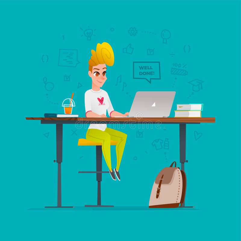 De Situatie Van De Karakterlevensstijl in Het Echt Vector Illustratie ...