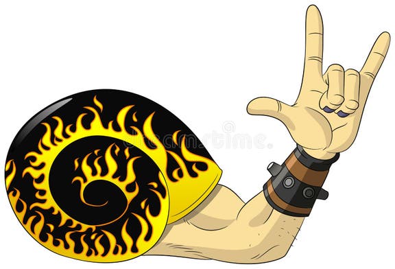 De slak van de rock vector illustratie. Illustration of punker - 21914980