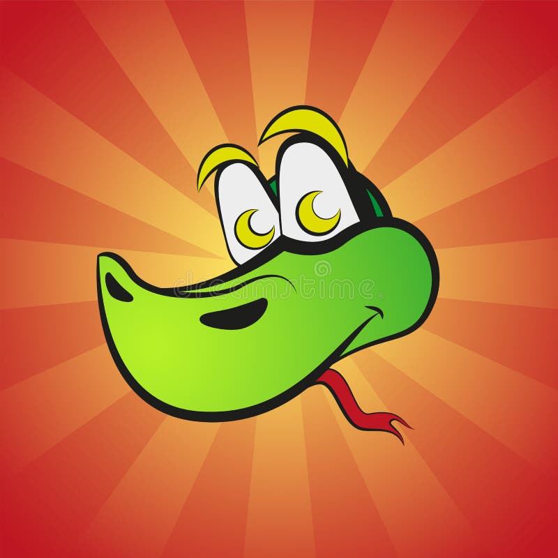 De Slang is Symbool Van Nieuw Jaar Vector Illustratie - Illustration of ...