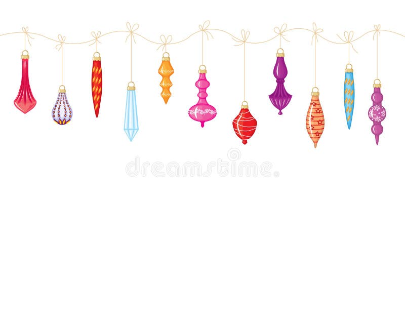 De slinger van Kerstmis vector illustratie. Illustration of kristal ...