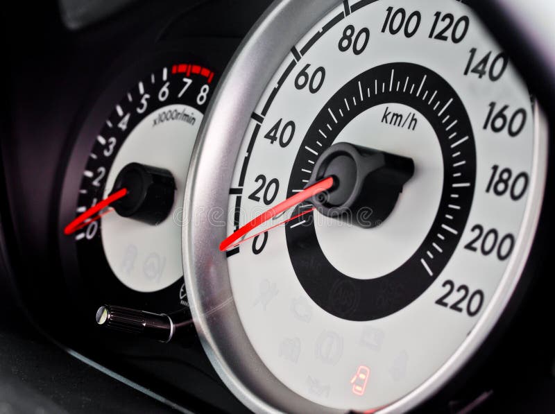 De Snelheidsmeter Van De Auto Stock Foto - Image of versnelling, auto ...