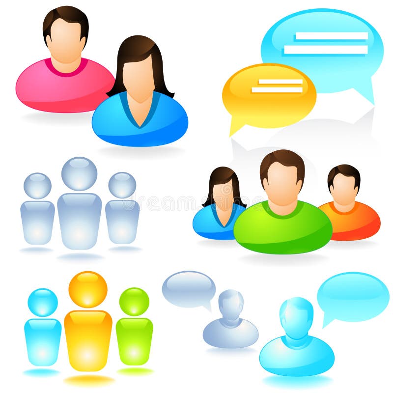 De Sociale Reeks Van Het Pictogram Van Media Vector Illustratie ...