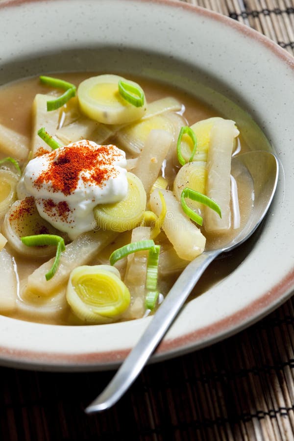 De soep van de prei stock foto. Image of klaar, preien - 11661172