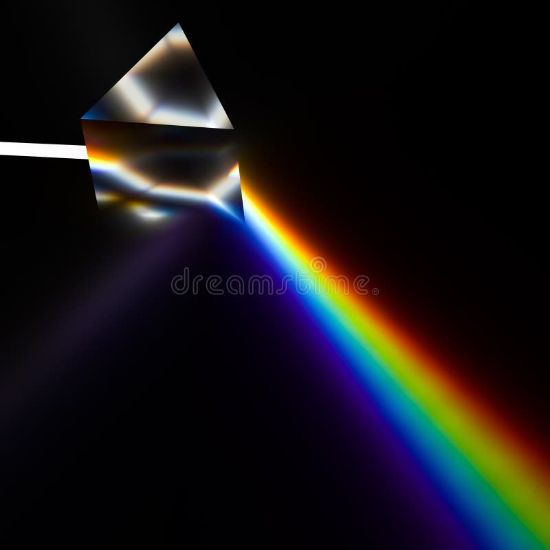 De Spectroscopie Van Licht Door Prisma Stock Afbeelding - Image of ...