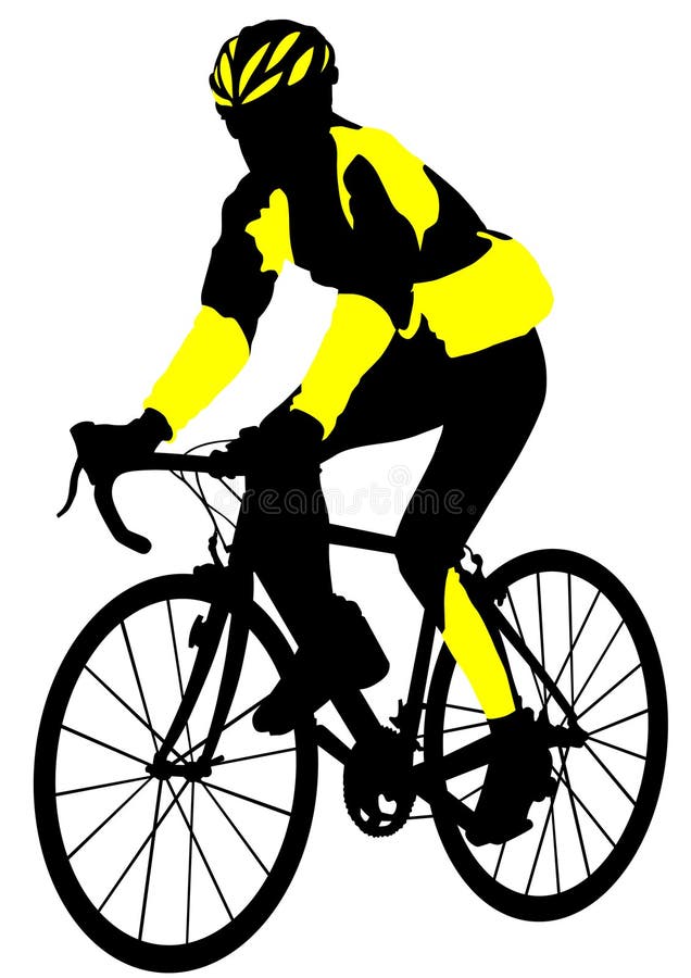 Cycling Abstracte Vectorwegfietser Op Zijn Fiets Vector Illustratie ...